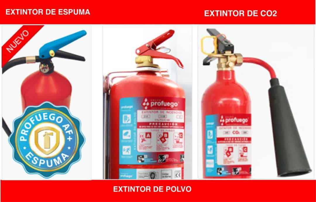 Clasificación y Tipos de Extintores | Profuego.es